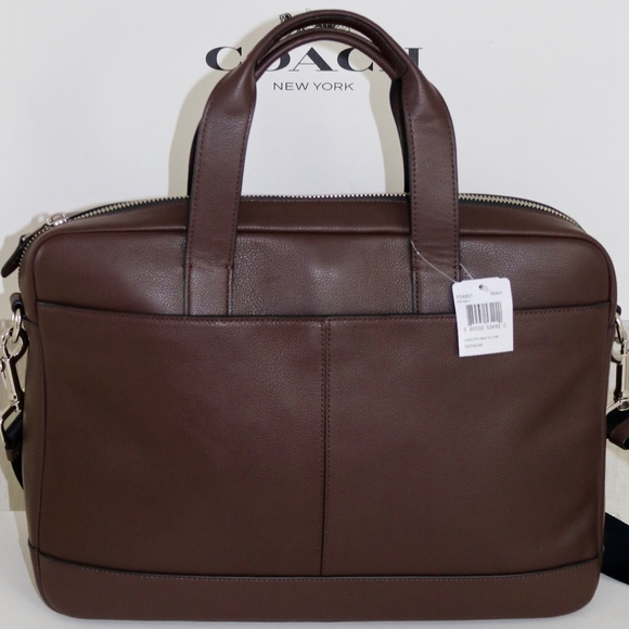 Coach | Bags | Coach Brown Leather Hamilton Briefcase New | Poshmark
